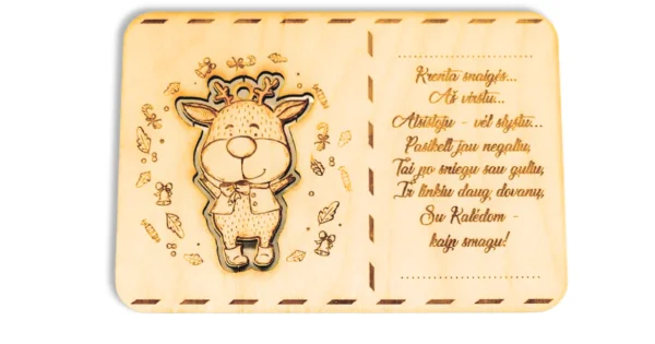 Kalėdinis atvirukas "Rudolfas"